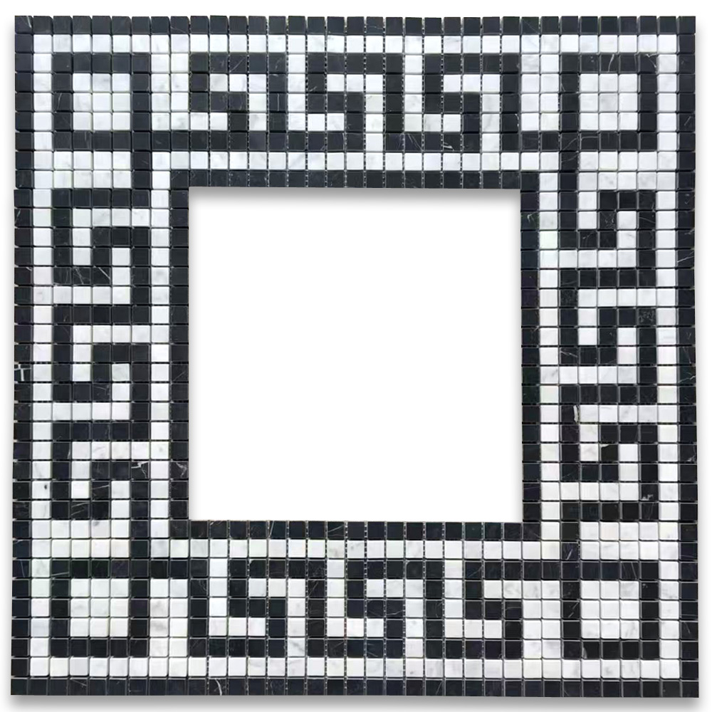 Carrara White Marble 5/8x5/8 Greek Key Classic Meander Mosaic Border ...