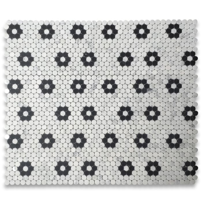 Black And White Penny Tile Patterns