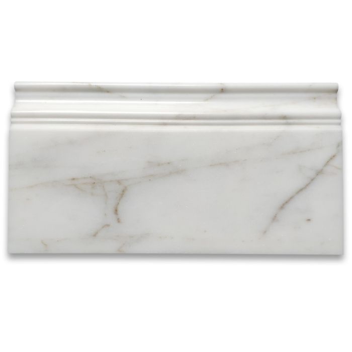 Calacatta Gold Marble 6x12 Skirting Baseboard Trim Molding Polished ...