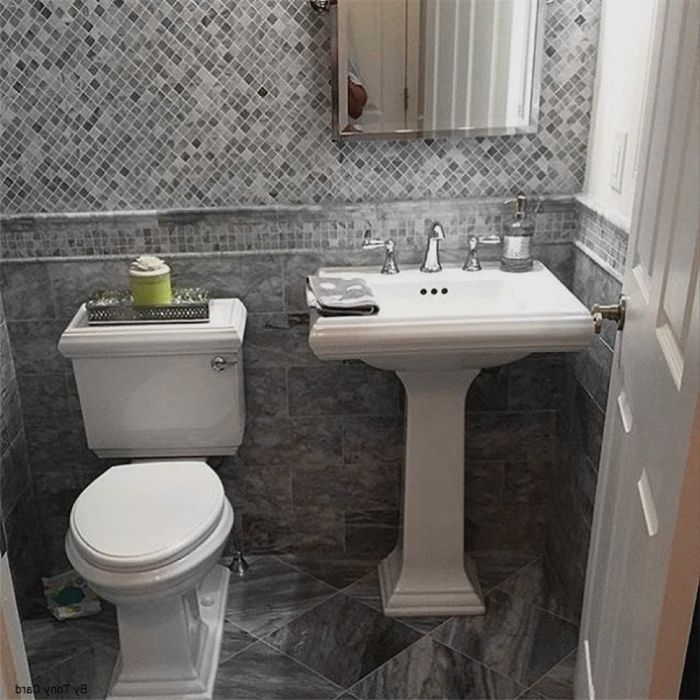 gray marble bathroom