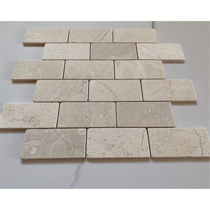 Tumbled Marble Subway Tile Backsplash New Trends In Kitchen Backsplash