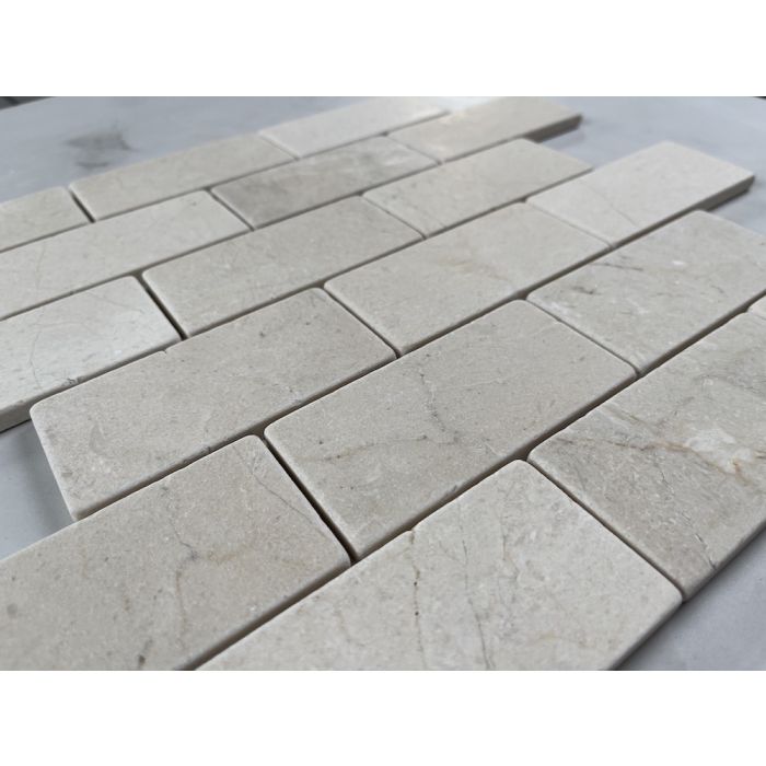 Tumbled Marble Subway Tile Backsplash New Trends In Kitchen Backsplash