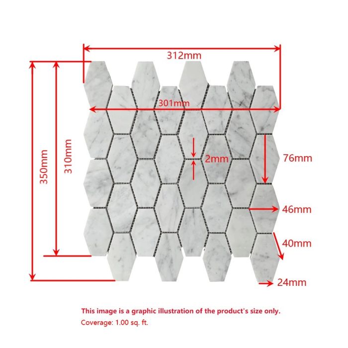 stone tile sizes