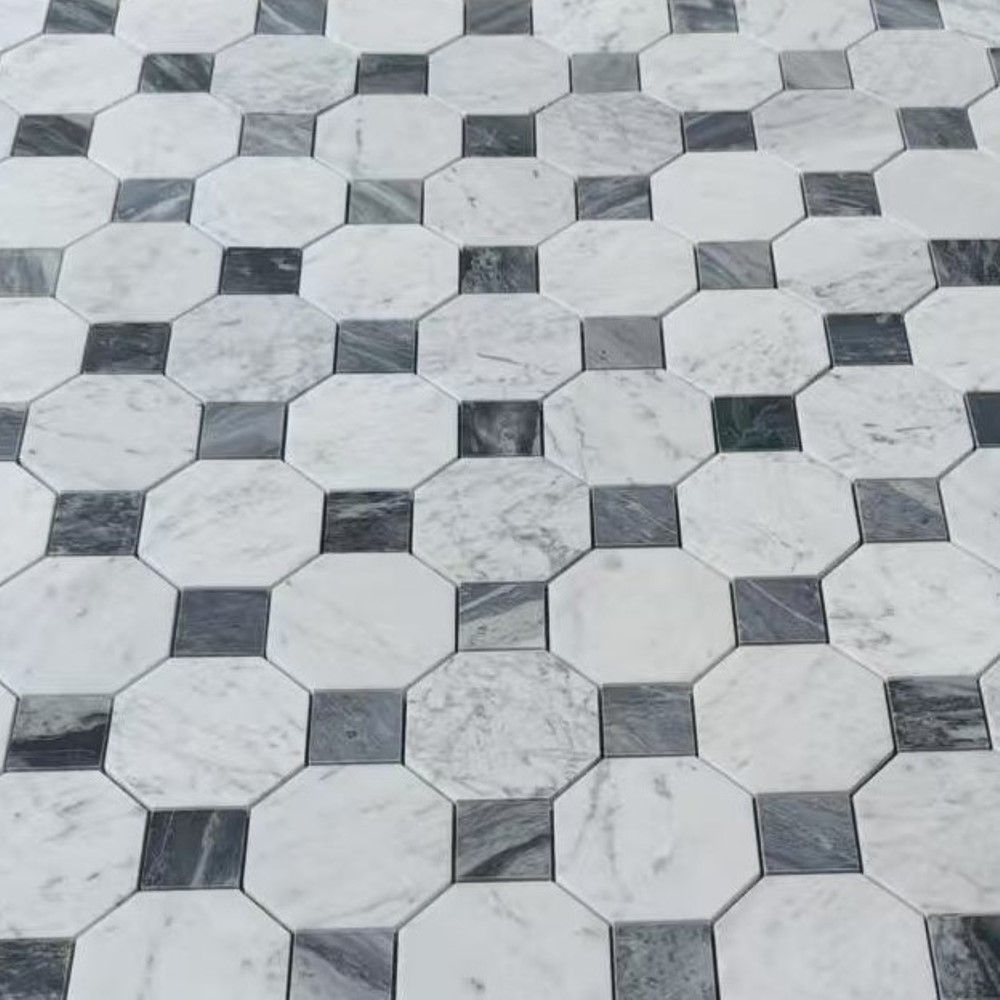 Octagon Marble Mosaic Tiles | Octagon Octave Tiles | Marble Online