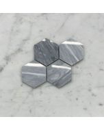(Sample) Bardiglio Gray Marble 5 inch Hexagon Mosaic Tile Honed